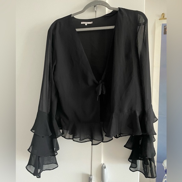 Tops | Ruffled Sheer Blouse | Poshmark